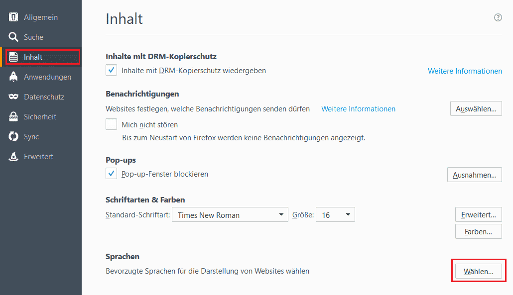 Change Userinterface Language - BiG EVAL